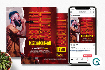 DJ Duo Flyer Template, a Flyer Template by XtremeFlyers