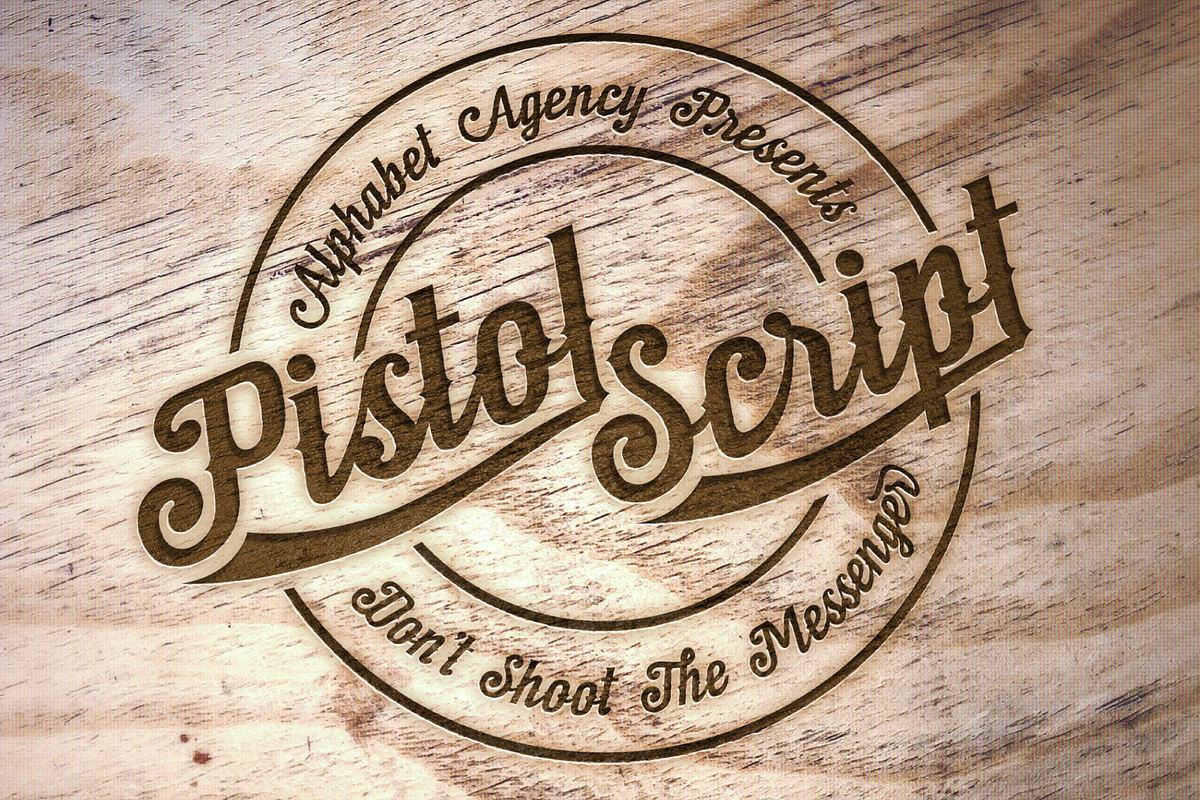 Pistol Script Font, a Script Font by Alphabet Agency