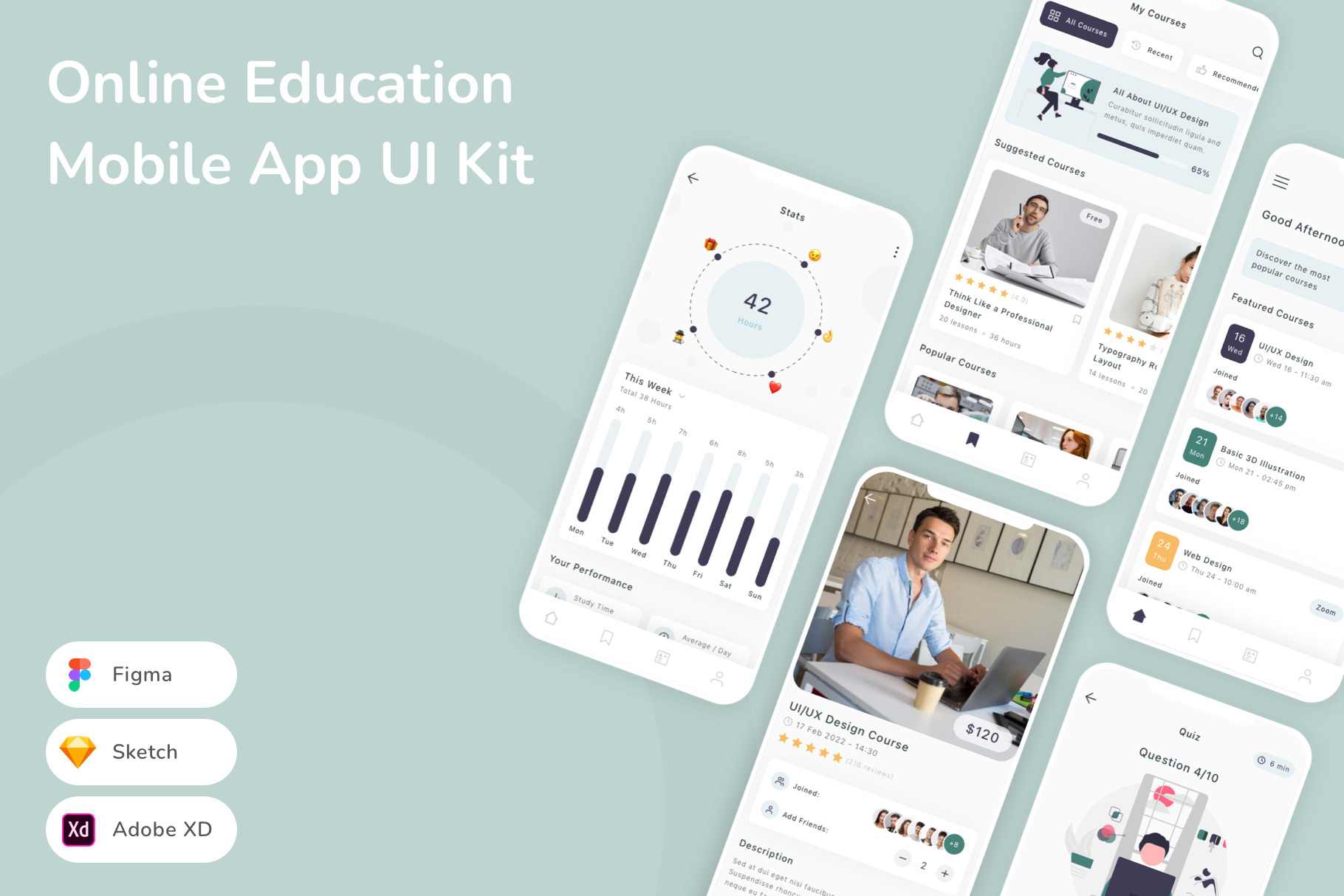 Online Education Mobile App UI Kit, an UI Kit Template by Betush ...