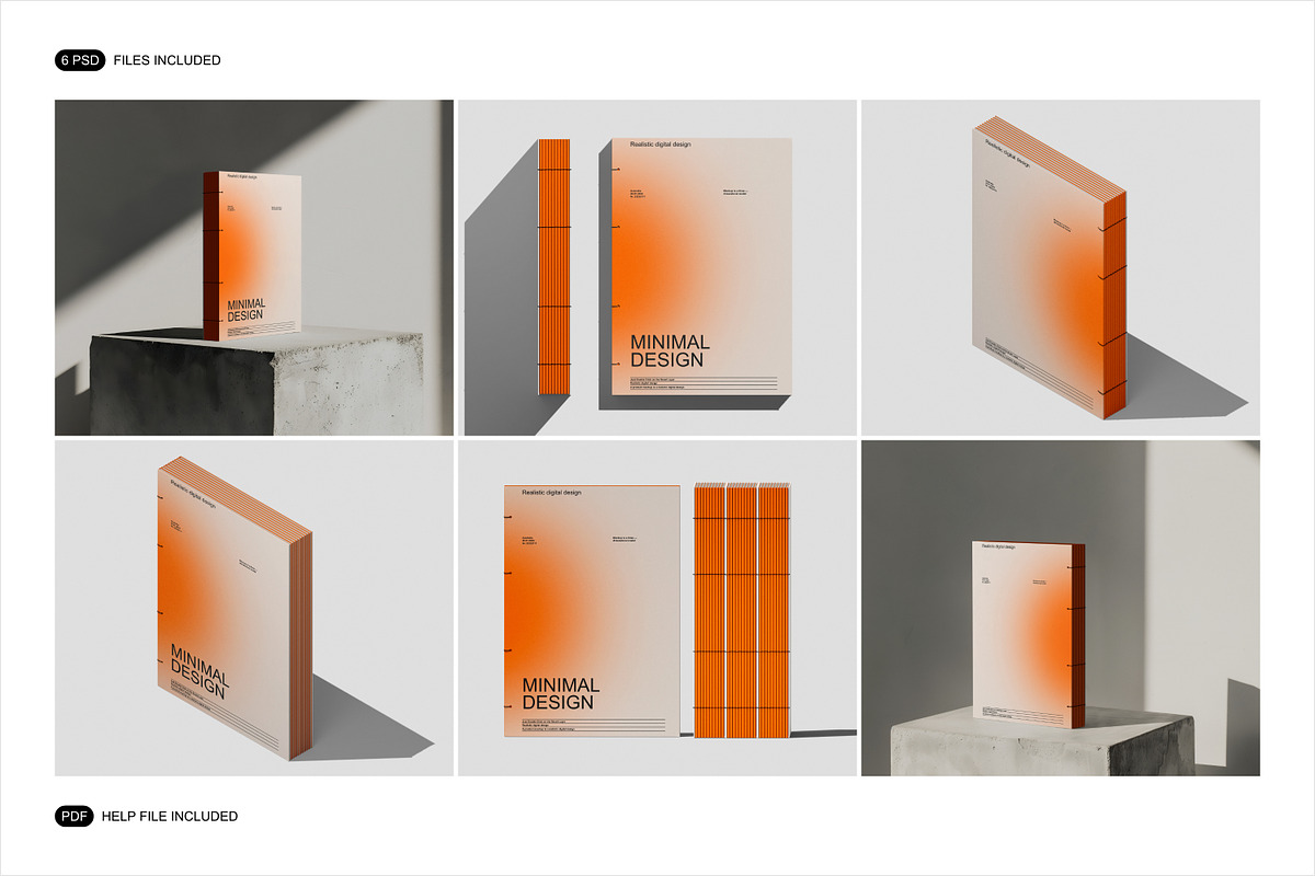 Book Mockup Set (6 PSD)