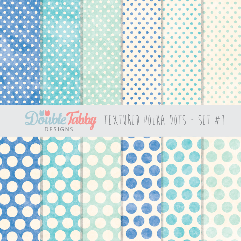 Textured Polka Dot Paper Pack Set1, a Pattern Graphic by bdotscotts