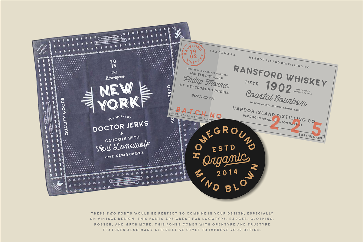 Portland Font Duo, a Script Font by ngene