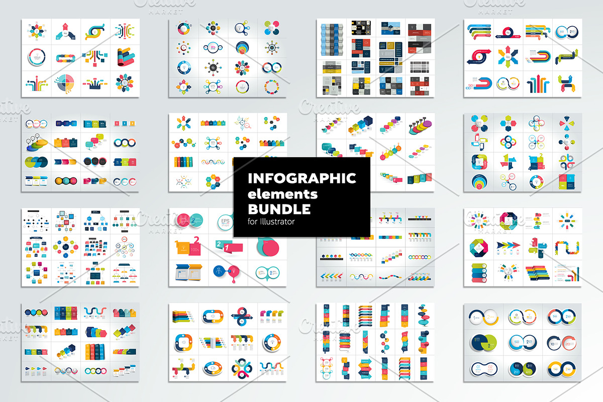 Infographic elements mega bundle., a Templates & Theme by VectorAN ...