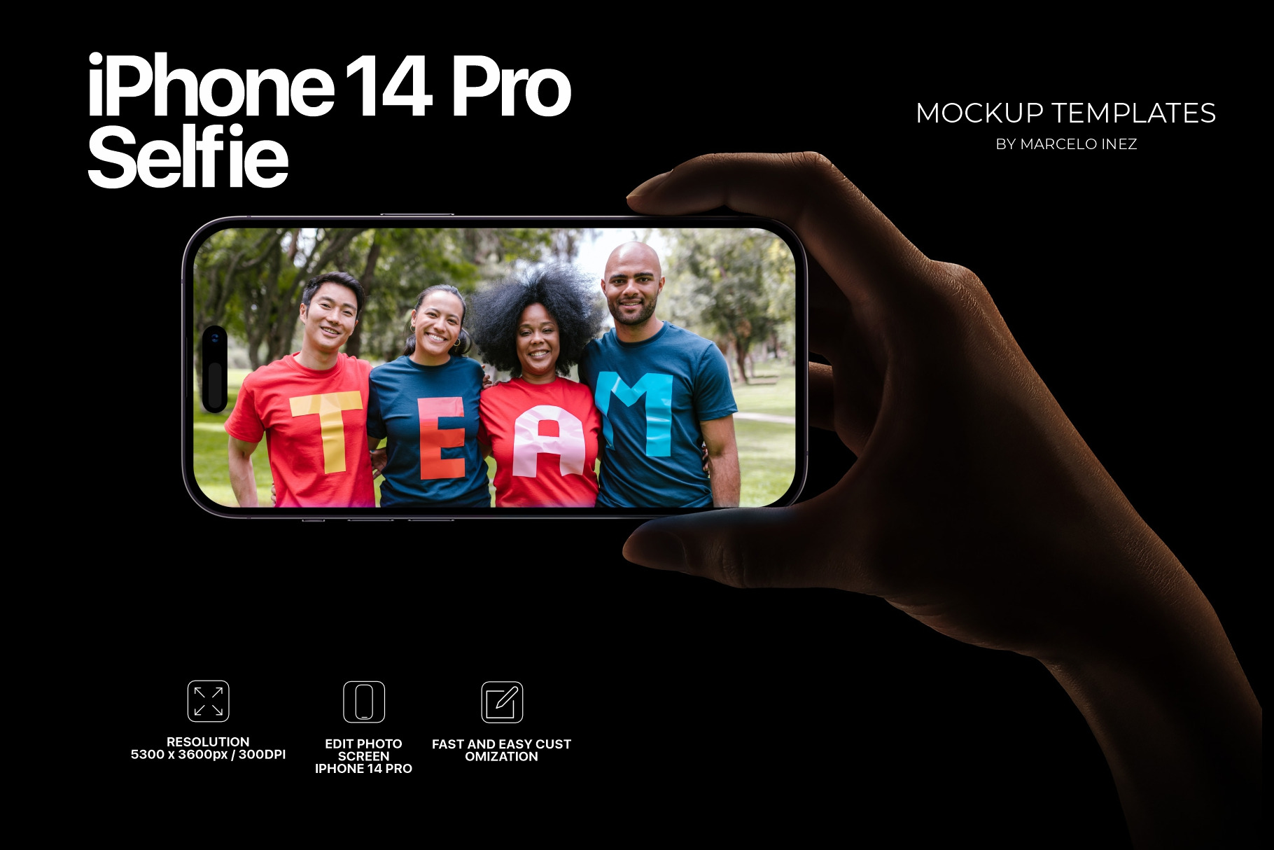 iPhone 14 Pro Selfie Mockup