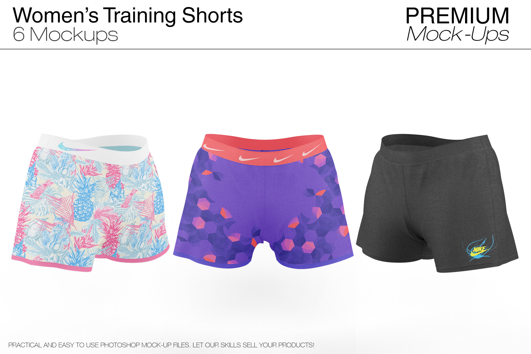 Women's Training Shorts Mockup, a Bottom Mockup by mock-ups