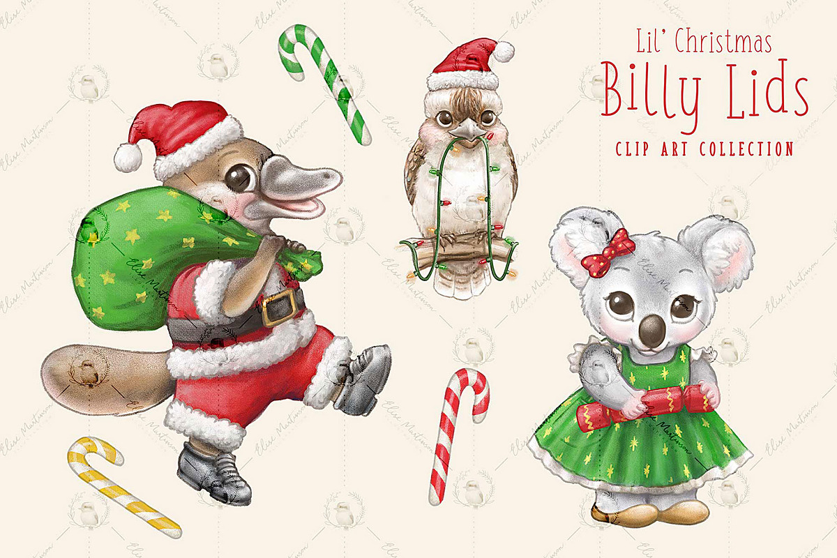 Australian Christmas Animal Clip Art, an Animal Illustration by Clip ...