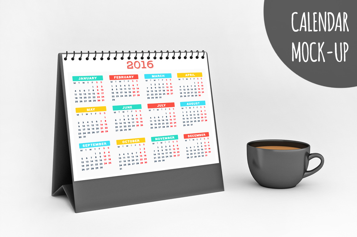 Calendar mockup | Cup & Container Mockups ~ Creative Market