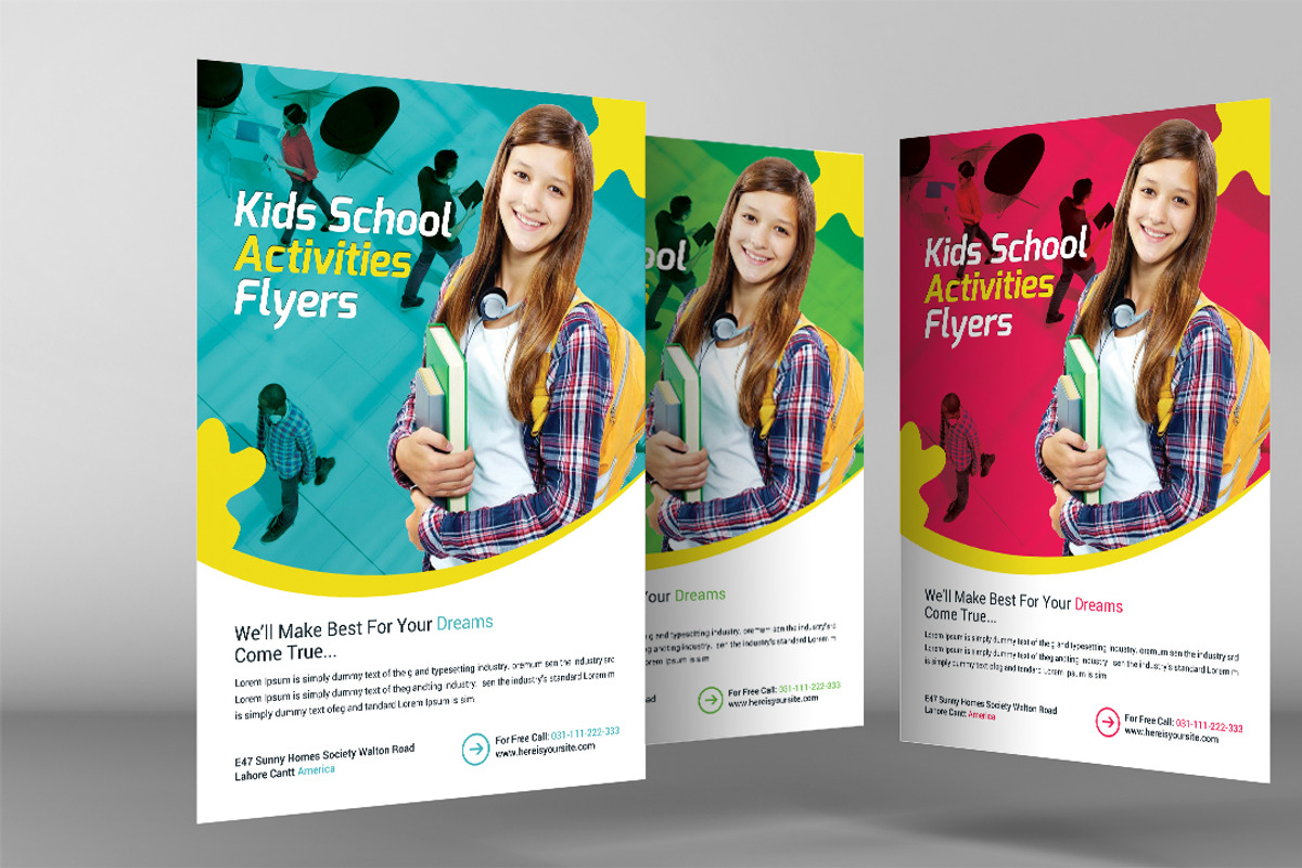 Kids Education Flyer, a Flyer Template by graphicforest