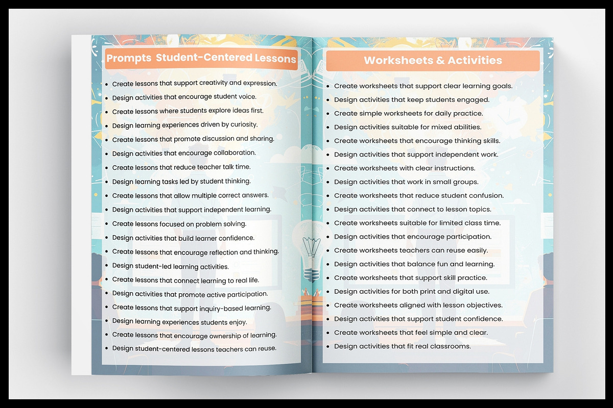 500+ Teaching Smarter with AI Prompt, a Stationery Template by Designmela01