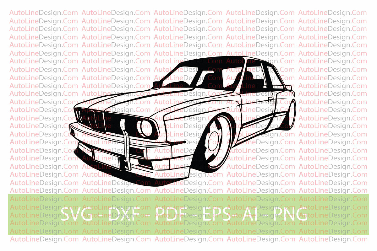 E30 M3 3 series Widebody car Vector