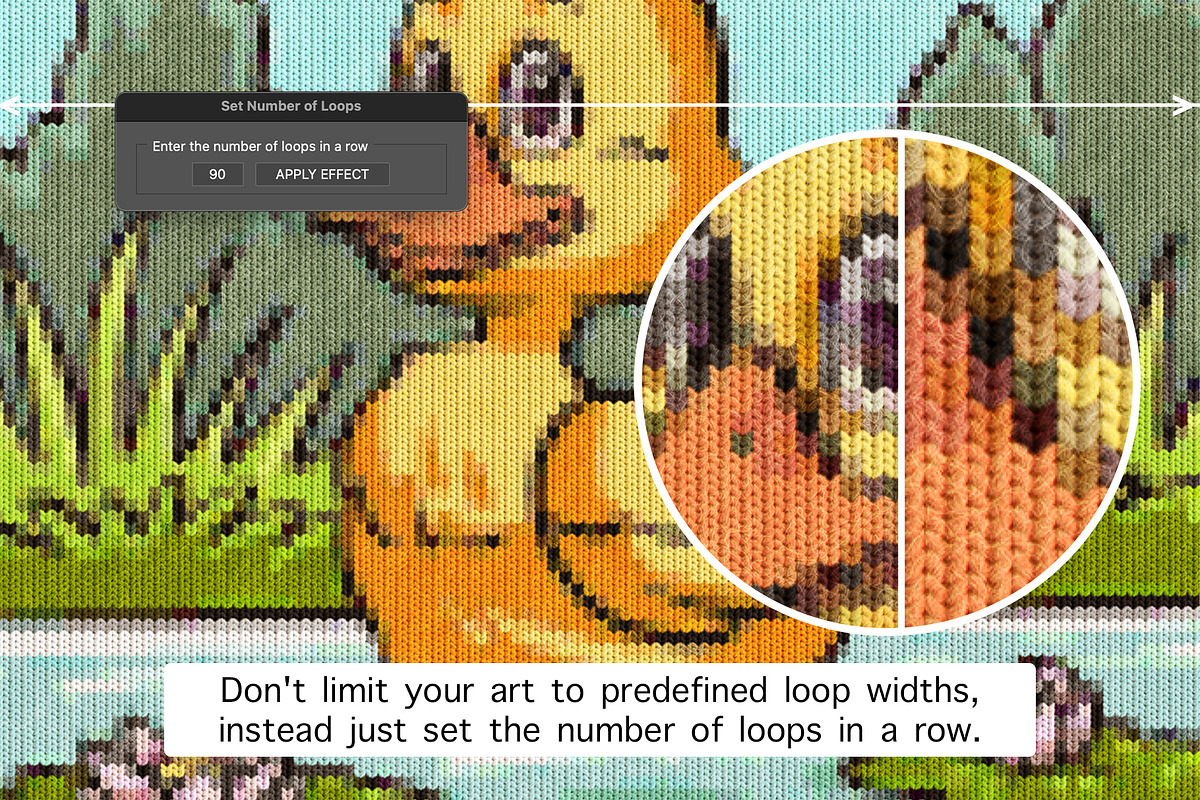 Knitting Studio - Knitted Effect, an Action Add-On by DesignRocket