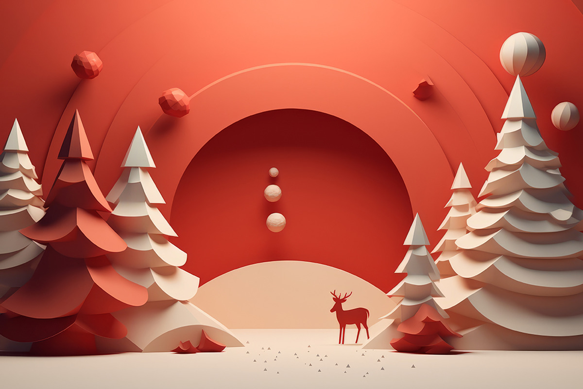 Red Christmas, a Seasonal Illustration by Handmadefont