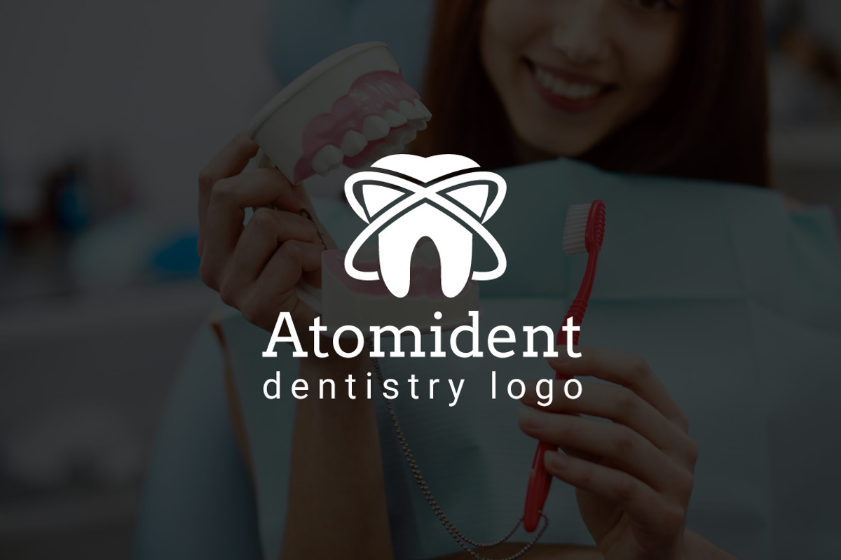 Atomident : Dental / Dentist Logo, a Branding & Logo Template by Punkl Camp