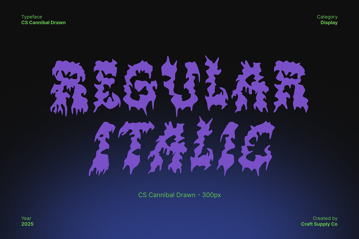 CS Cannibal Drawn, a Blackletter Font by Craft Supply Co.
