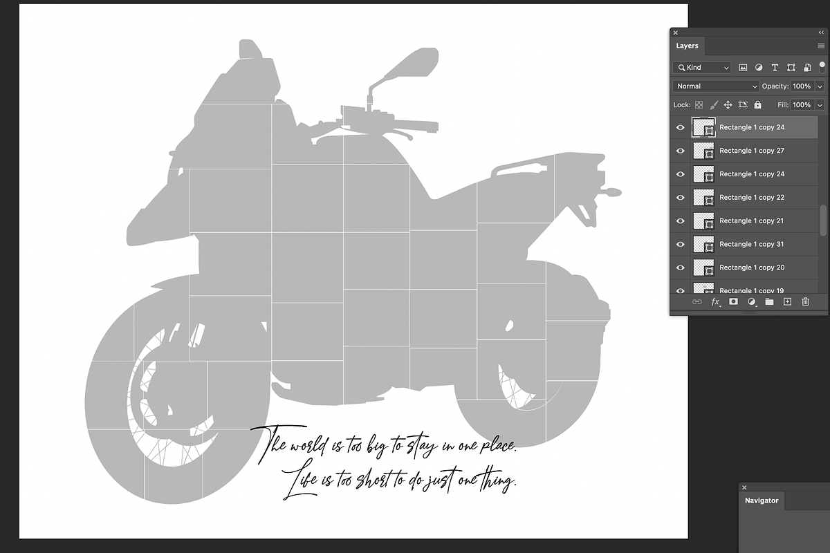 BMW Motorcycle Shape Photo Collage, a Stationery Template by AIW SOLUTIONS