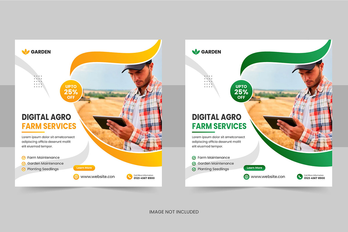Agriculture farming Banner Template | Creative Market