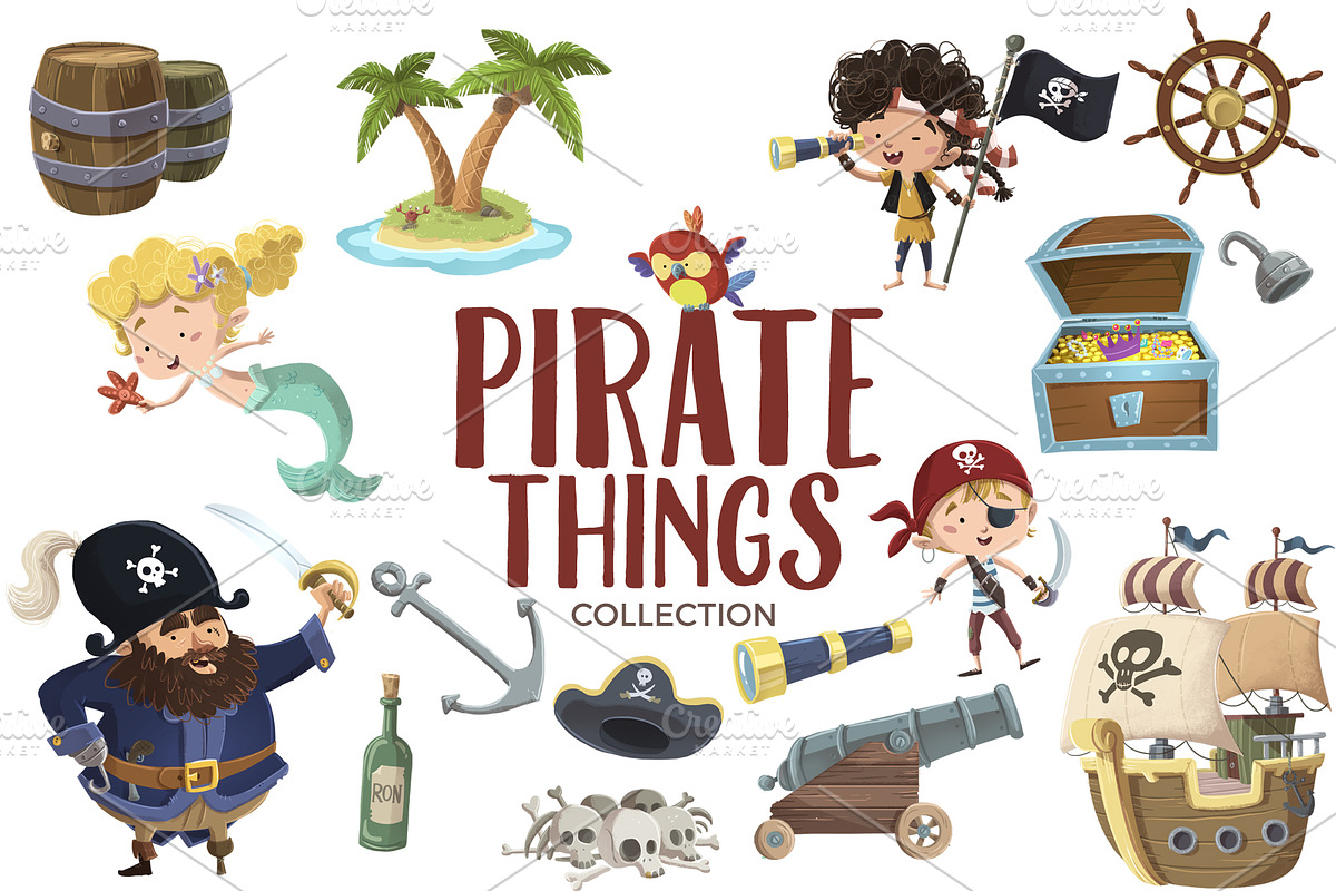 Pirate Things Collection, an Illustration by Dibustock
