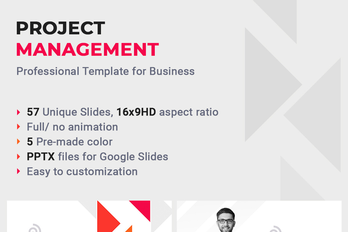 Project Management Google Slides, a Presentation Template by HiSlide.io