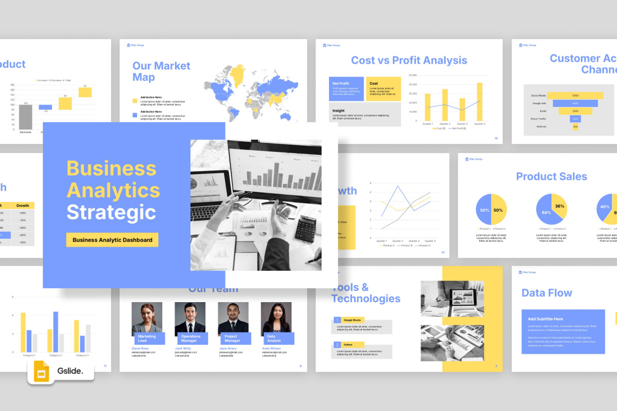 Business Analytics Google Slides, a Presentation Template by Loin Studio