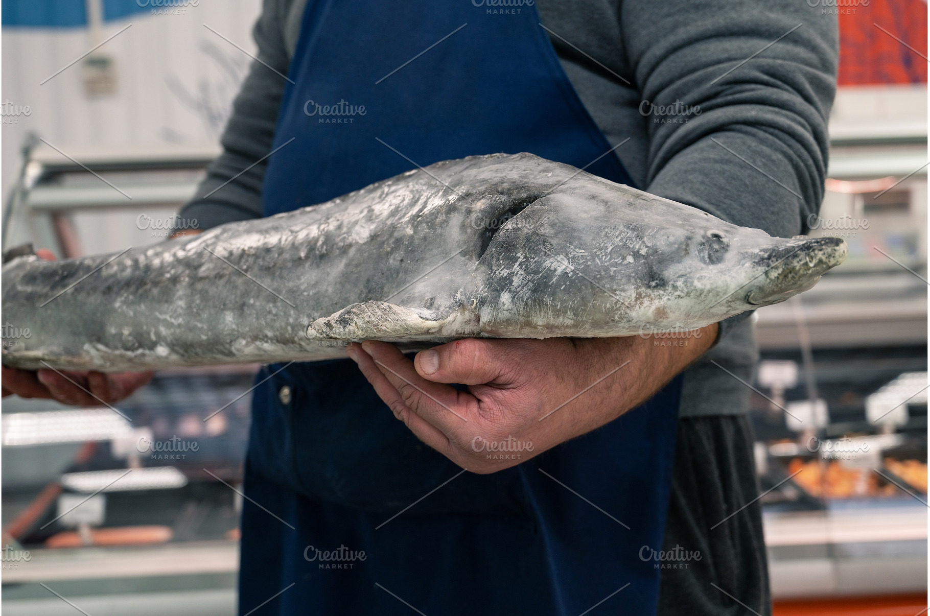 Male fishmonger or fish market, a Food & Drink Photo by Jan Jack Russo ...