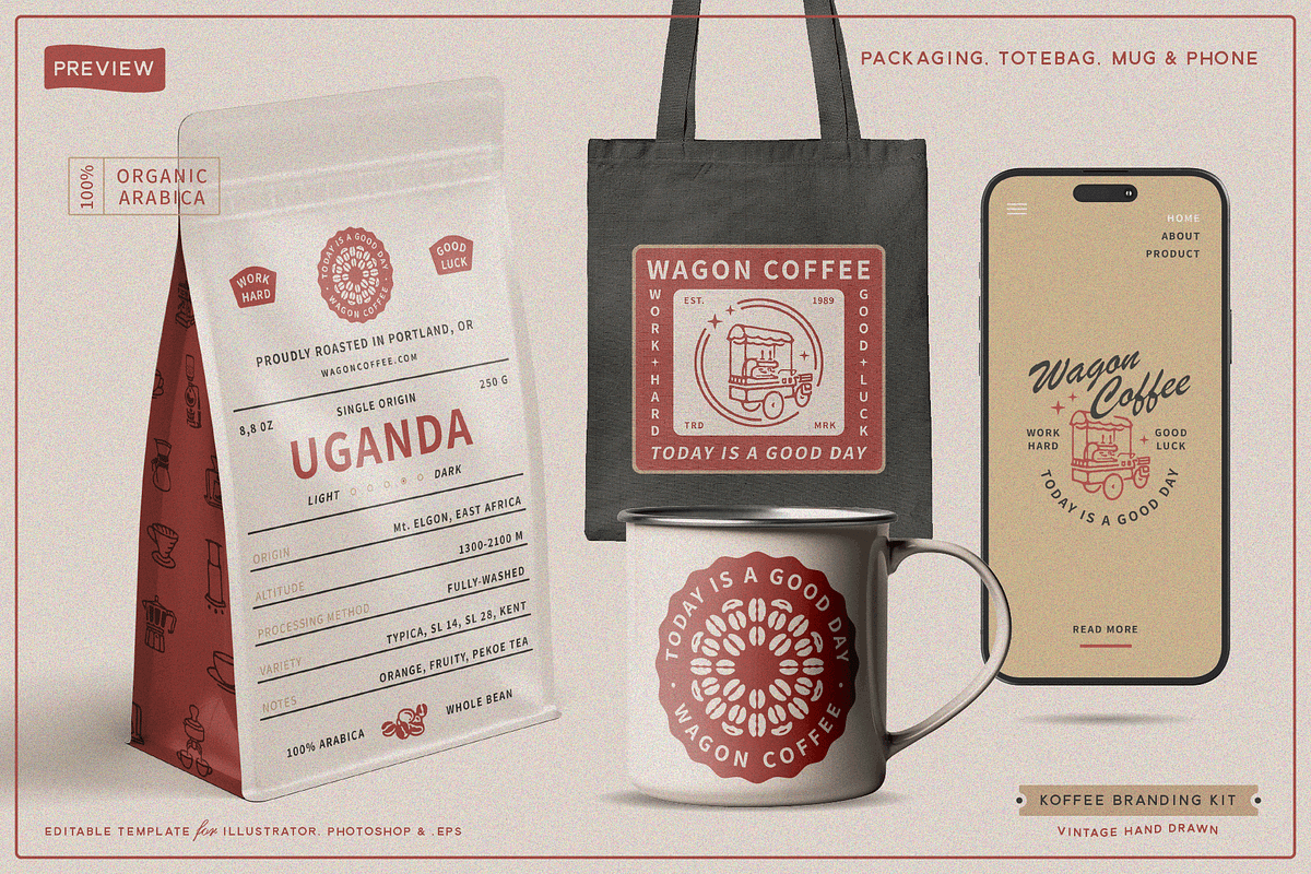 Koffee Branding Kit, a Branding & Logo Template by Refolve Design