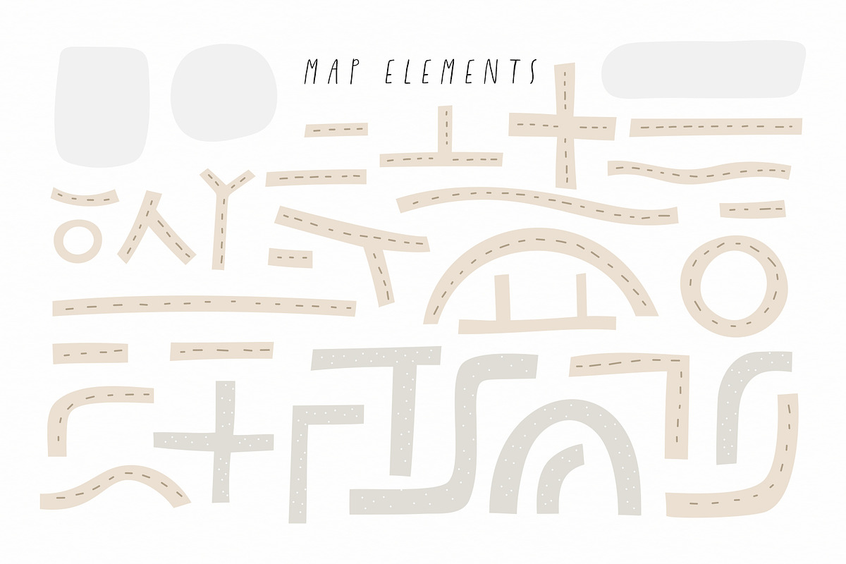 Boho map creator - 270+ elements, a Decorative Illustration by Olia