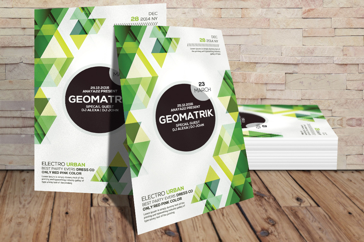 Geometric Flyer Psd Template, a Flyer Template by graphicforest
