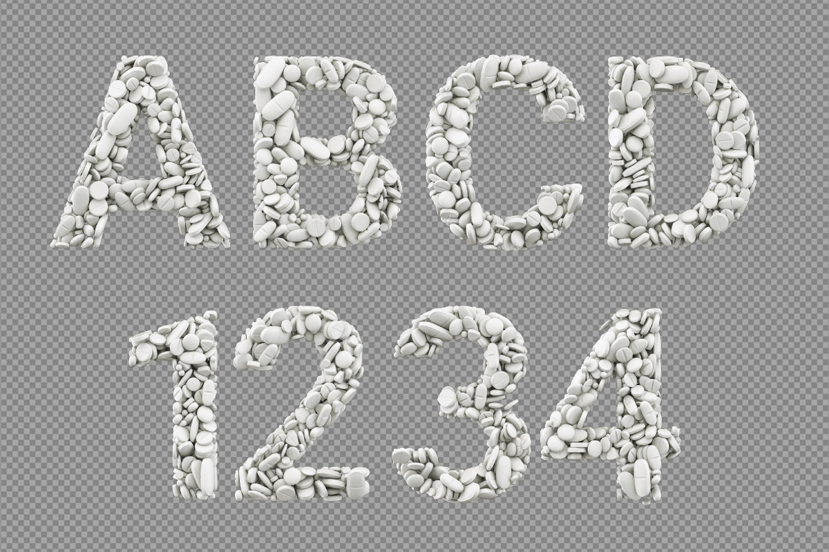 Pills White Font, a Font by Handmadefont