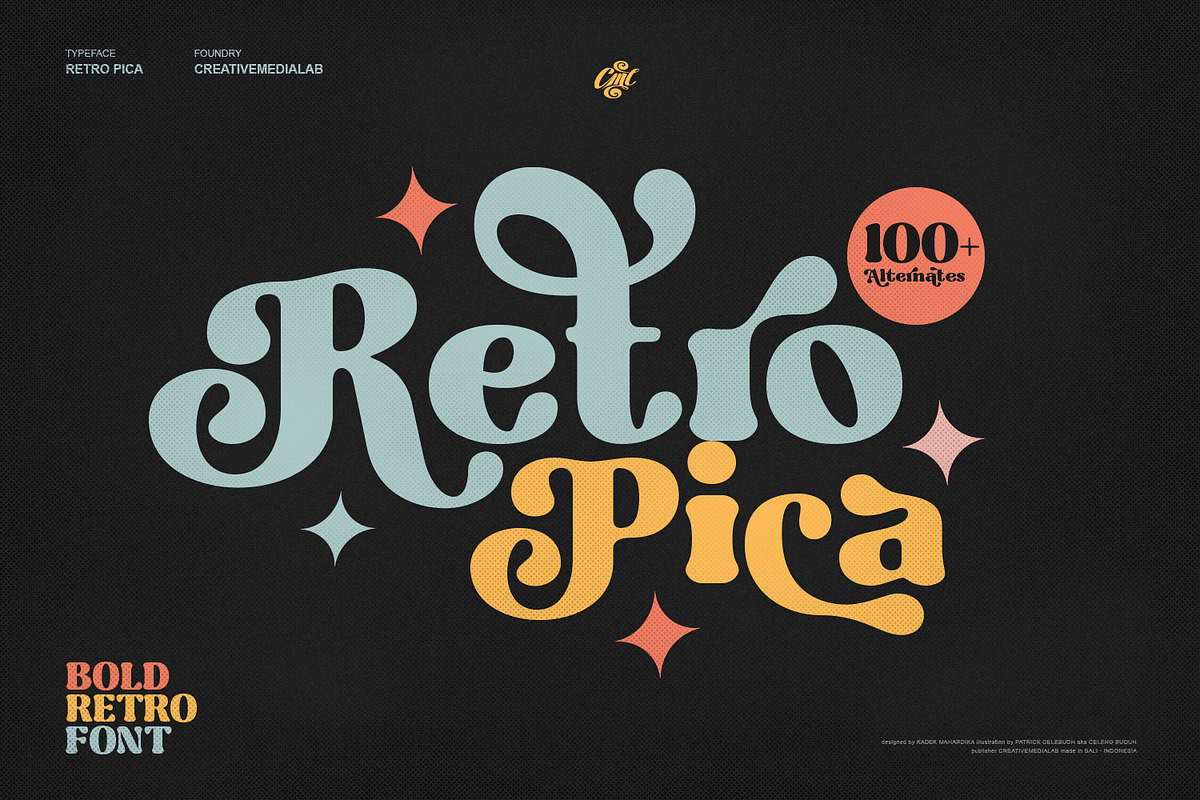 Retro Pica - Bold Decorative Serif, a Serif Font by creativemedialab