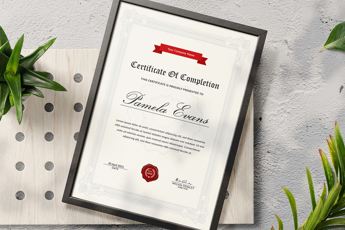 Corporate and Modern Certificate