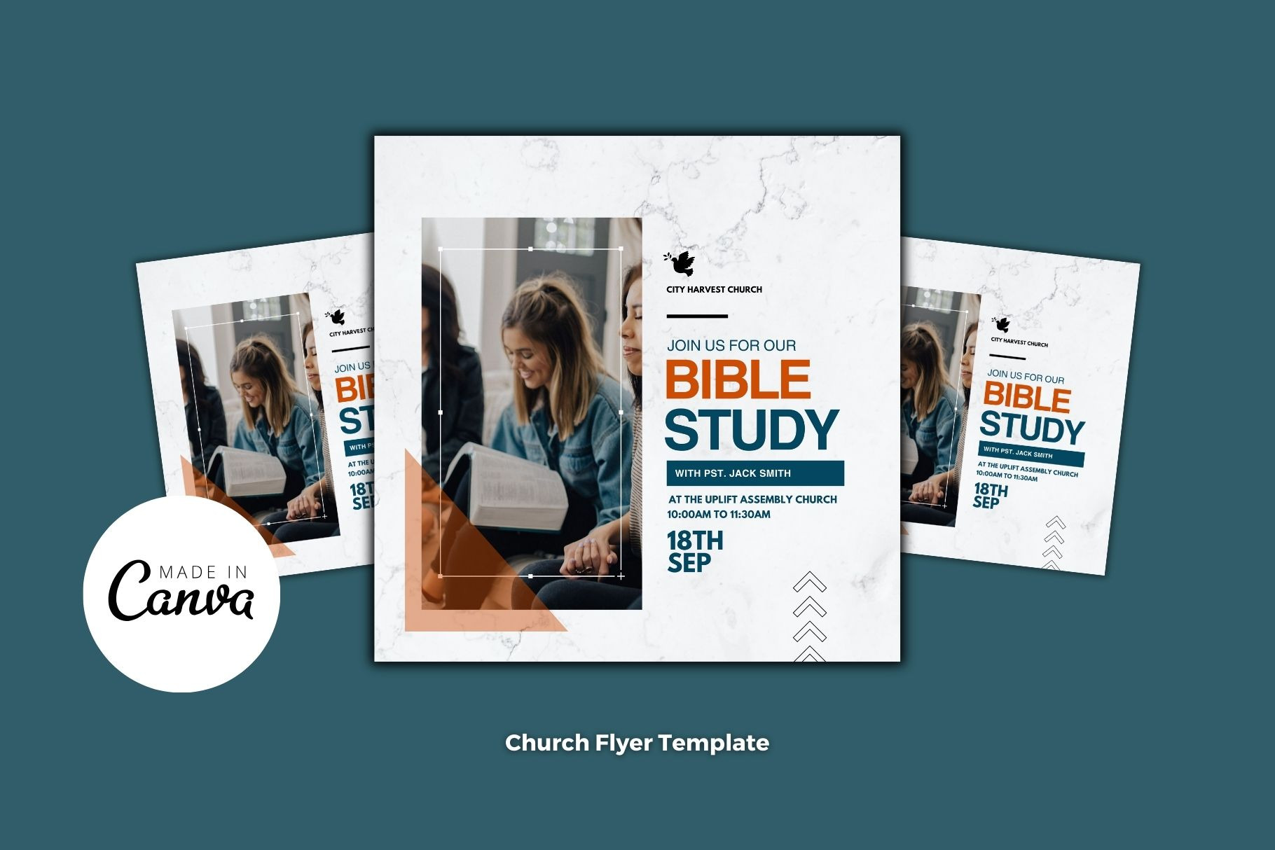 Bible Study Church Canva Template, a Social Media Template by MK Creatives