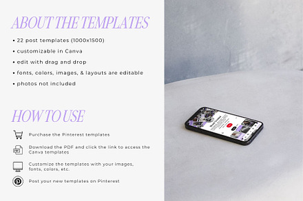 JOY | Pinterest Pin Canva Templates | Social Media Templates ~ Creative ...