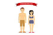 Endomorph Body Type Woman and Man, a Healthcare Illustration by robuart