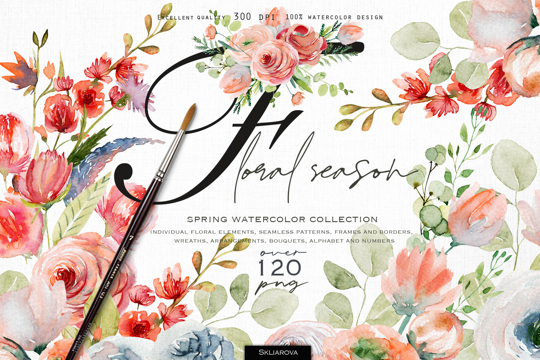 spring watercolor clipart