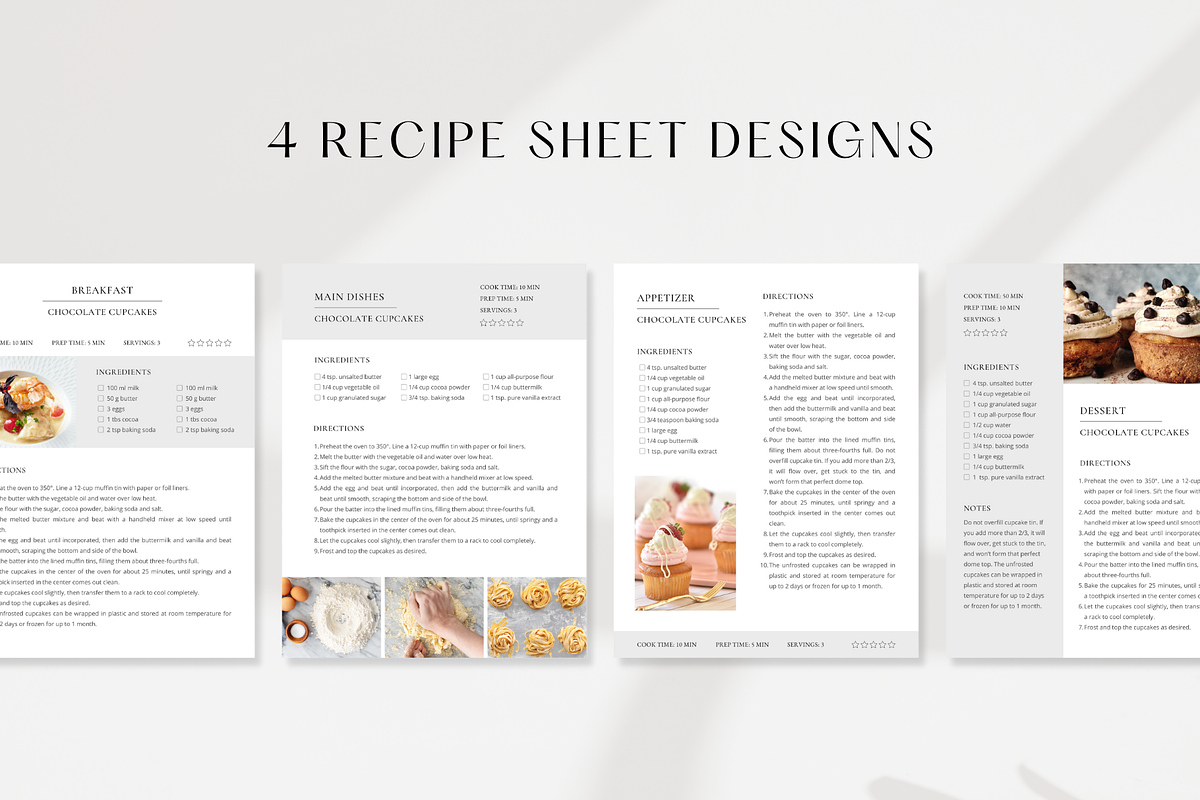Recipe Sheet Template, a Flyer Template by ShopRShop