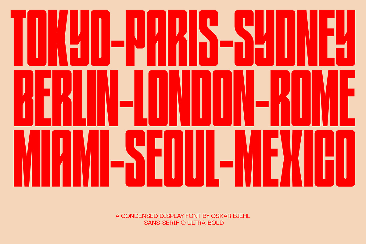 Projekt Display - Condensed Font