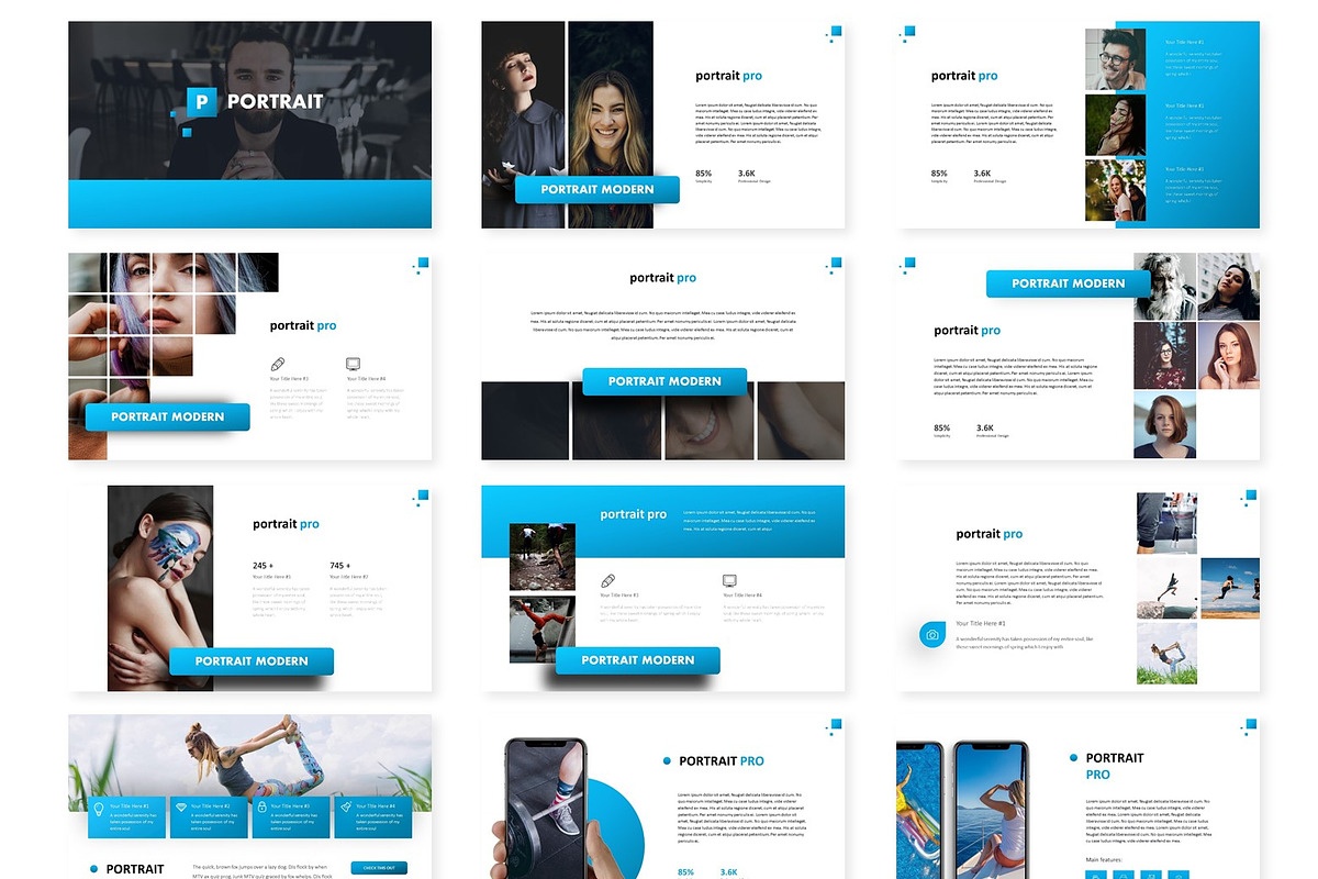 Portrait - Powerpoint Template, a Presentation Template by AQR Studio