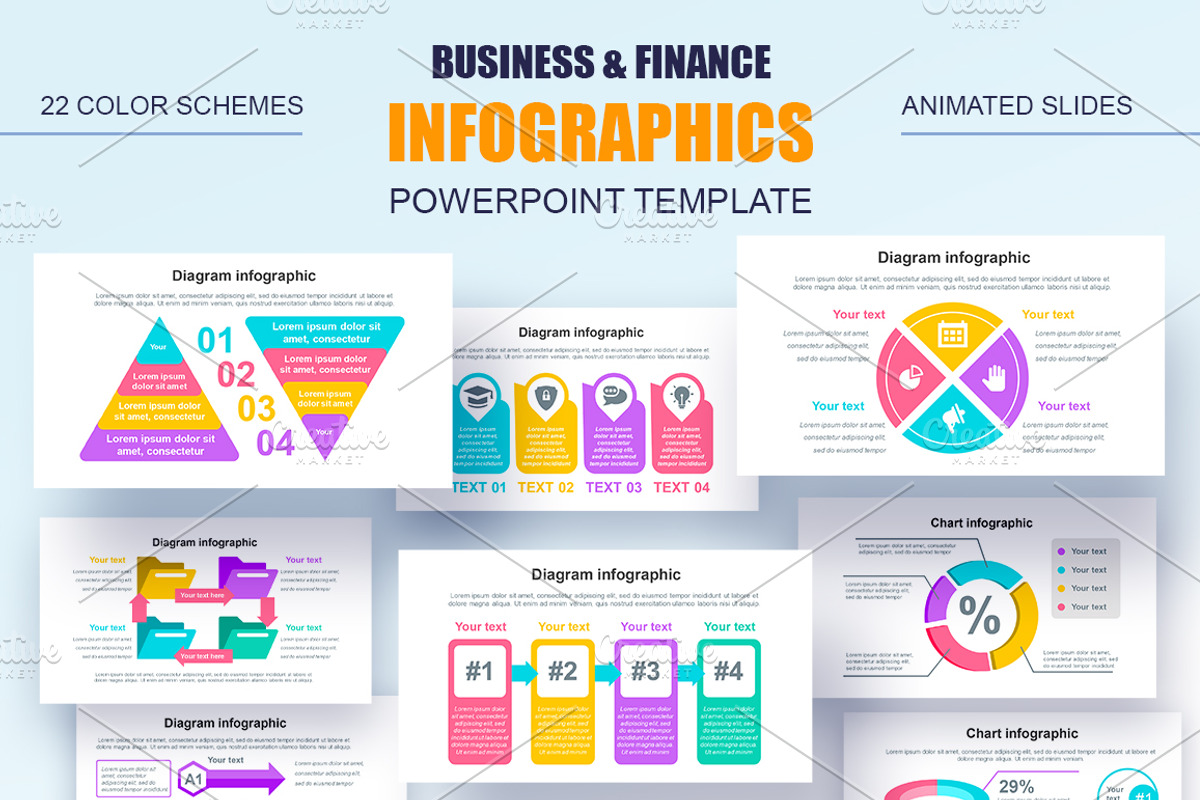 Simple Infographics Powerpoint, a Presentation Template by alexdndz