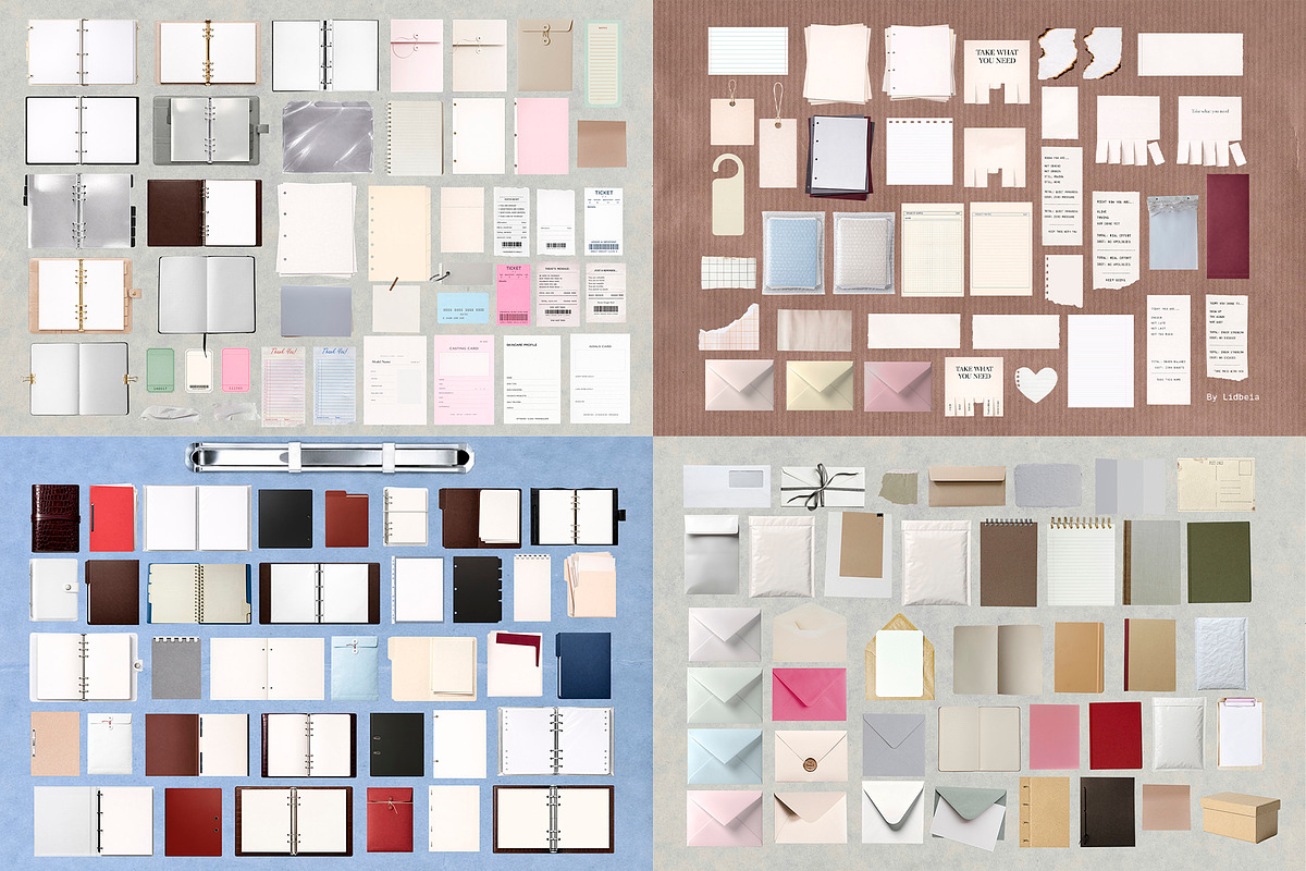 6 in 1: Analog Paper Atelier Bundle, an Object Graphic by Lidberia