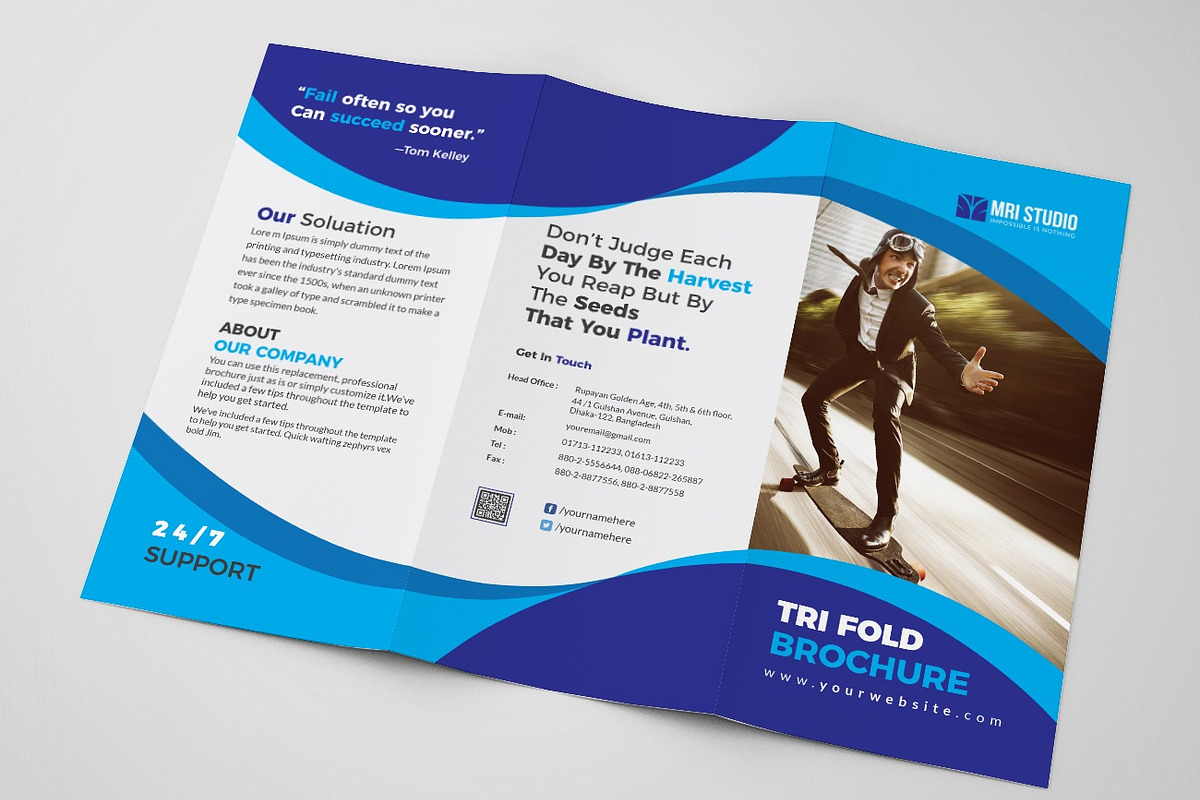Simple Tri-Fold Brochures, a Brochure Template by MRI STUDIO