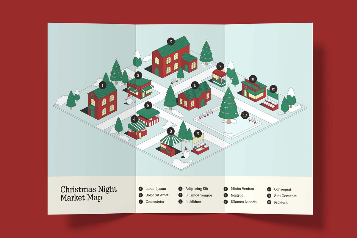 Christmas Market Map Maker Kit, an Object Illustration by DesignerCandies