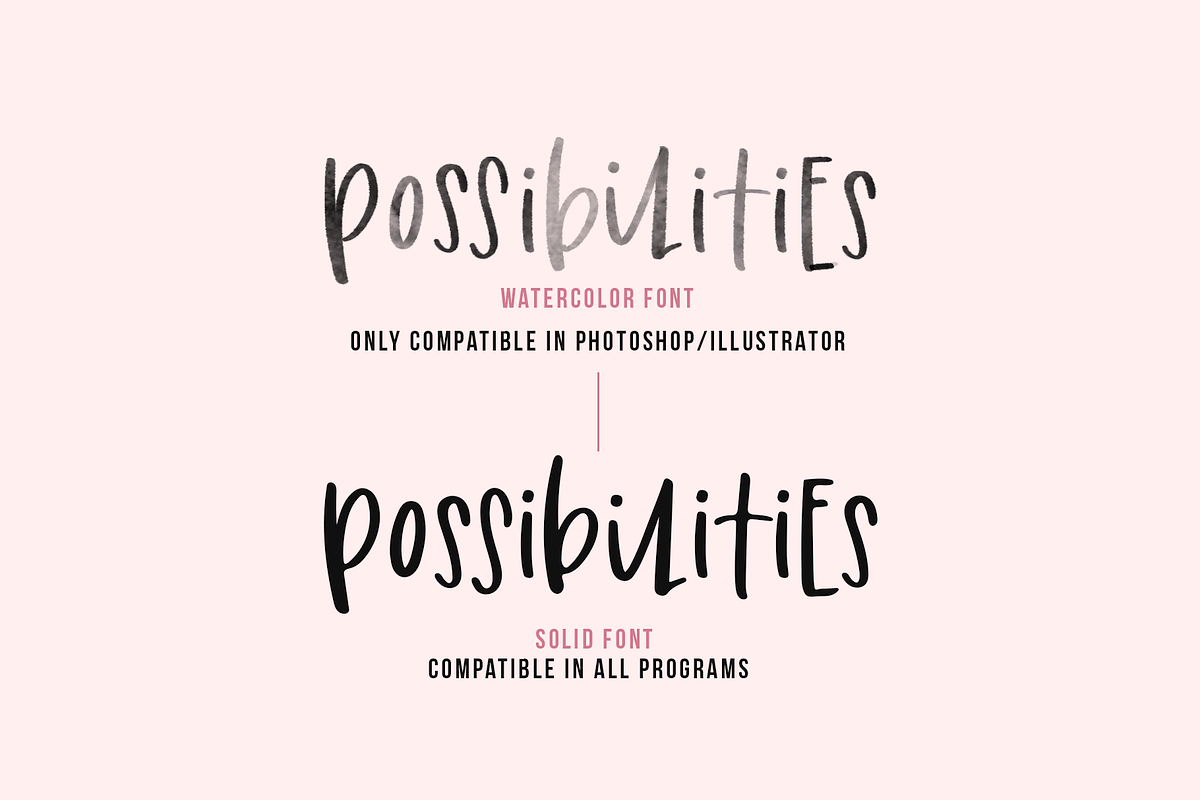 Possibilities | Handwritten SVG Font, a Script Font by KA Designs