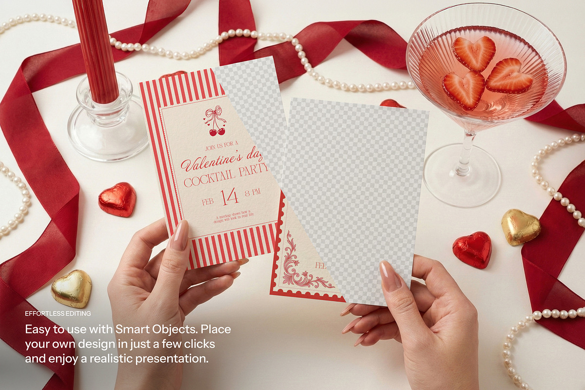 Valentine's Day Card Mockup Bundle, a Product Mockup by Wildfield Studio