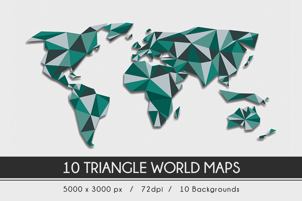 Triangle World Map Backrounds, an Illustration by PurpleVisions ...