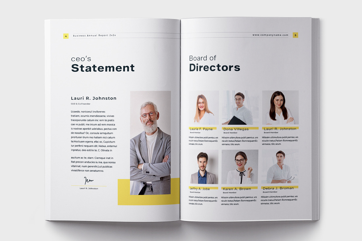 Annual Report Template, Brochure