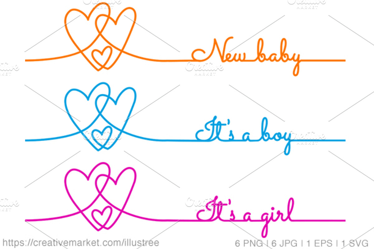 Hearts with text, vector set, a Graphic by Illustree