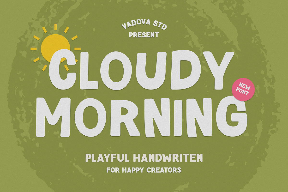 Cloudy Morning Handwritten Font, a Script Font by Vadovastd