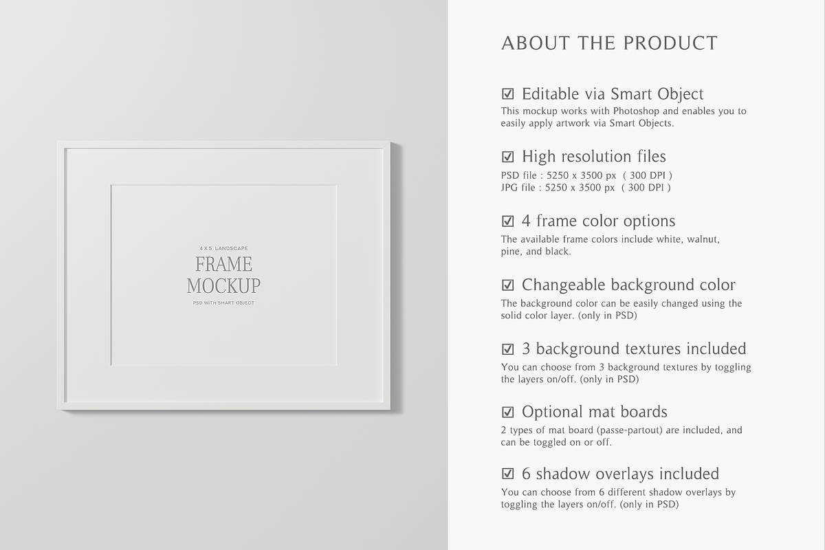 4x5 Frame Mockup Landscape