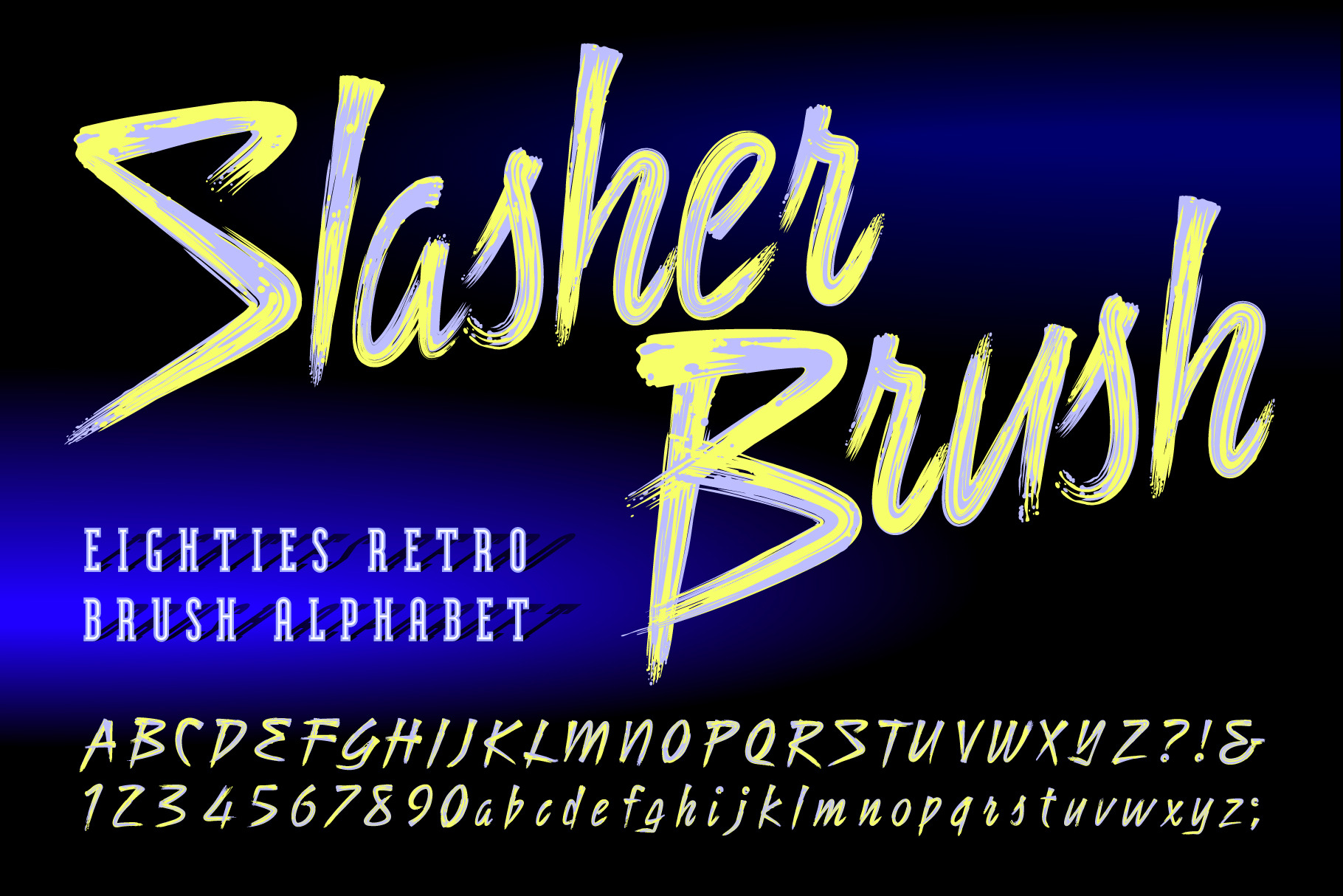 Slasher Brush Vector Alphabet, an Object Graphic by Mysterylab Designs