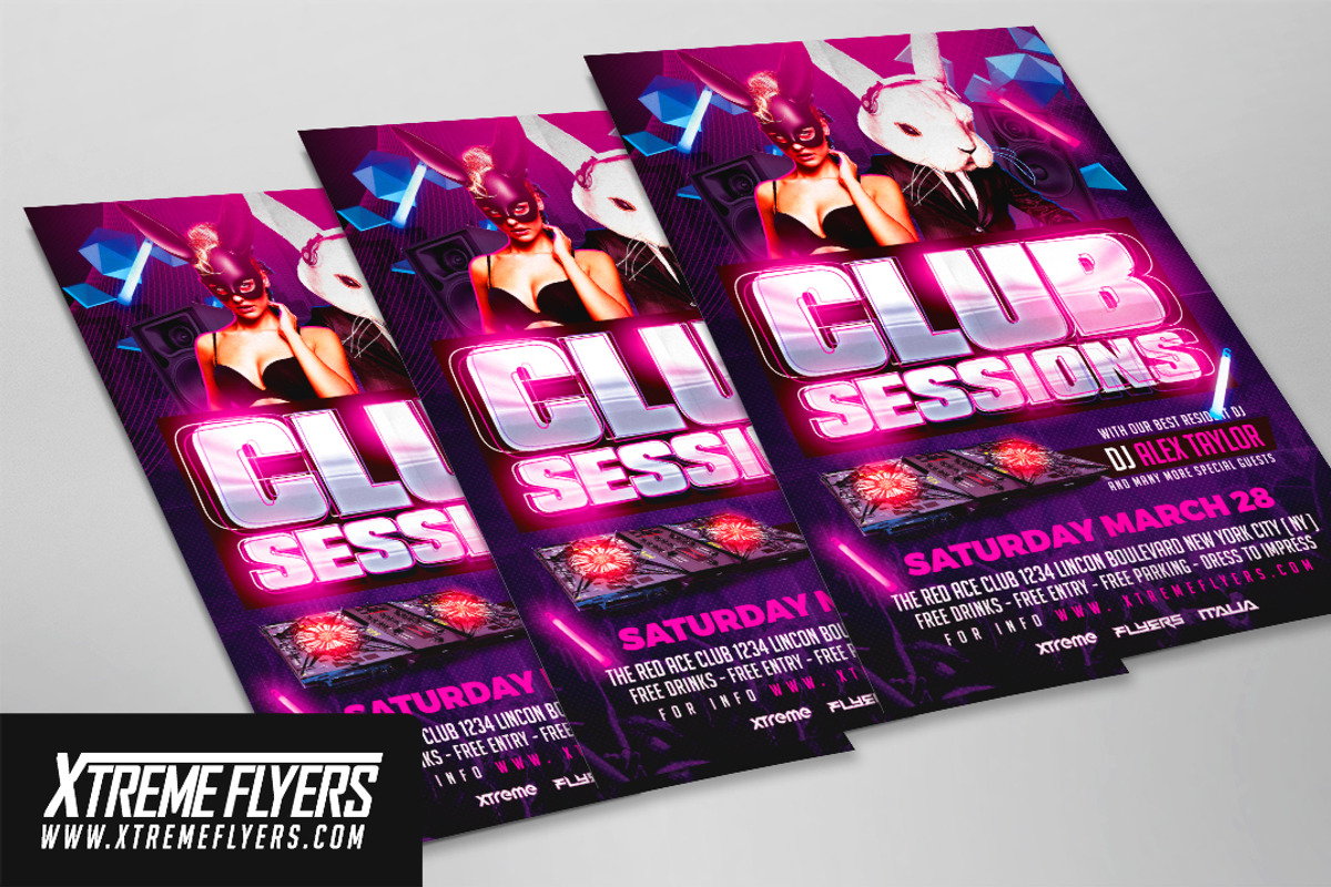 Club Flyer Template, a Flyer Template by XtremeFlyers